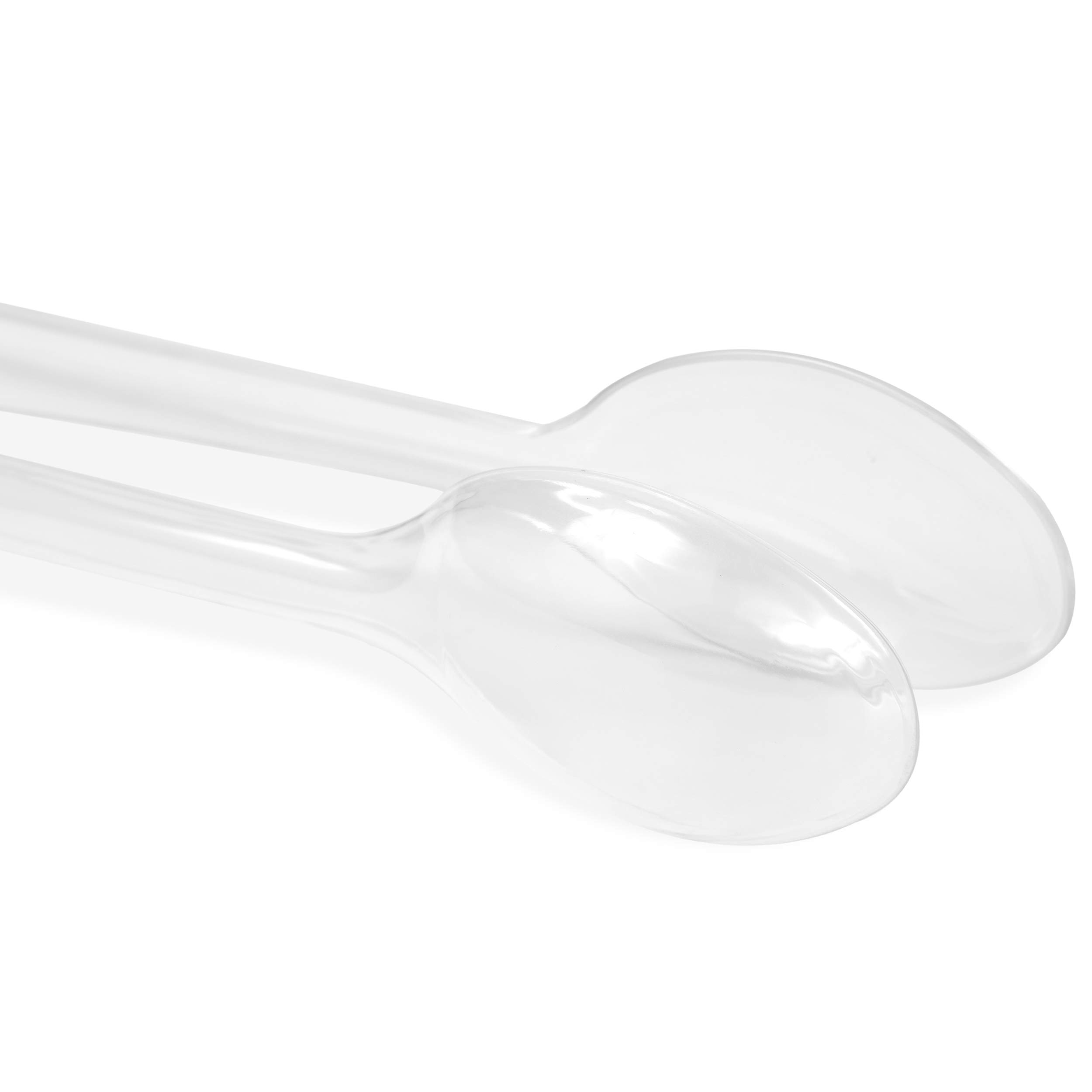 Plastic Disposable Serving Party 11" Clear Serving Tongs Pack of 12