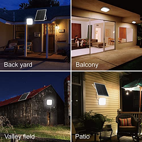 Solar Lights Indoor,Solar Shed Lights White Pendent Light with Remote Control for Home,Barn,Garage,Porch,Hallway,Patio,Garden,Balcony etc.