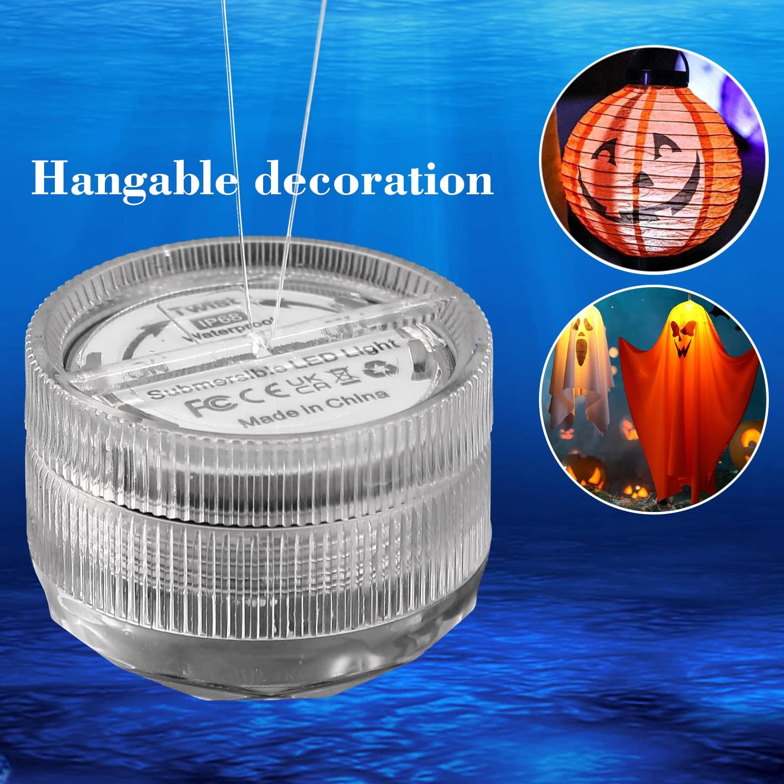 Small Submersible Led Lights with Remote,Mini LED Light,Waterproof Tea Light,Underwater Lights,Flameless Candles,Suitable for Vases, Fish Tanks, Hot Tubs, Parties,Wedding,Halloween Decorations