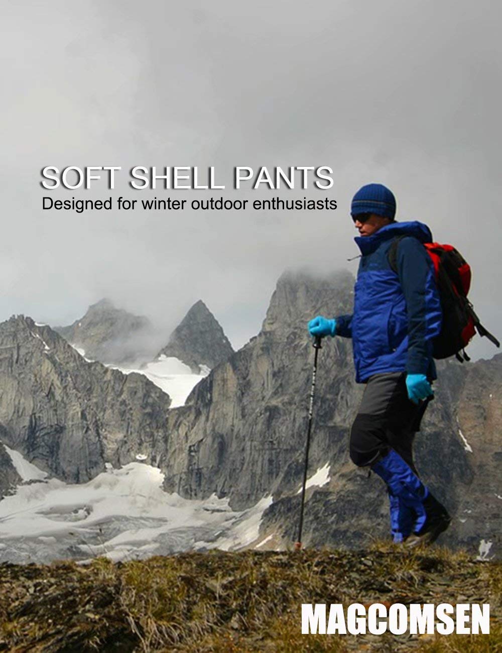 MAGCOMSEN Winter Pants Men Snow Pants for Men Snowboard Pants Men Ski Pants Waterproof Pants Work Pants For Men