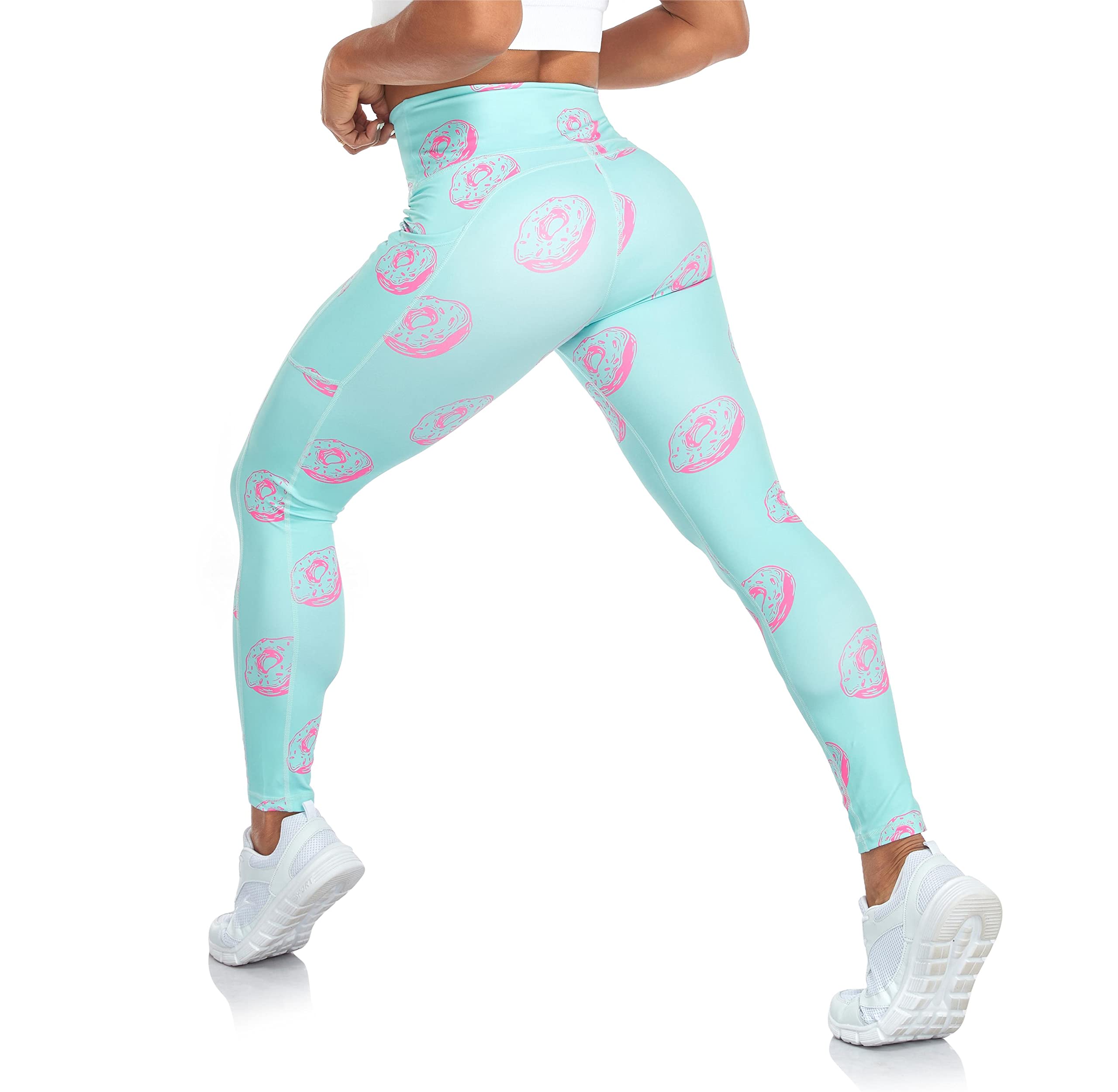 RAYPOSE Workout Leggings for Women with Pockets Tummy Control Plus Size Running High Waisted Yoga Pants Cycling Gym Olive Green-L
