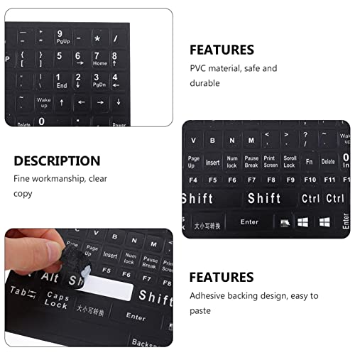 SOLUSTRE Laptop Stickers Computer Keyboards 10 Sheets Keyboard Keyboard Letter Stickers Purple Stickers Keyboard Letters Stickers Letters Stickers English Laptop Stickers Computer Keyboards