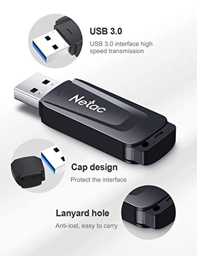 Netac 256GB Thumb Drive, 256GB Flash Drive 3.0 USB Sticks Jump Drive, Read Speeds up to 90MB/s
