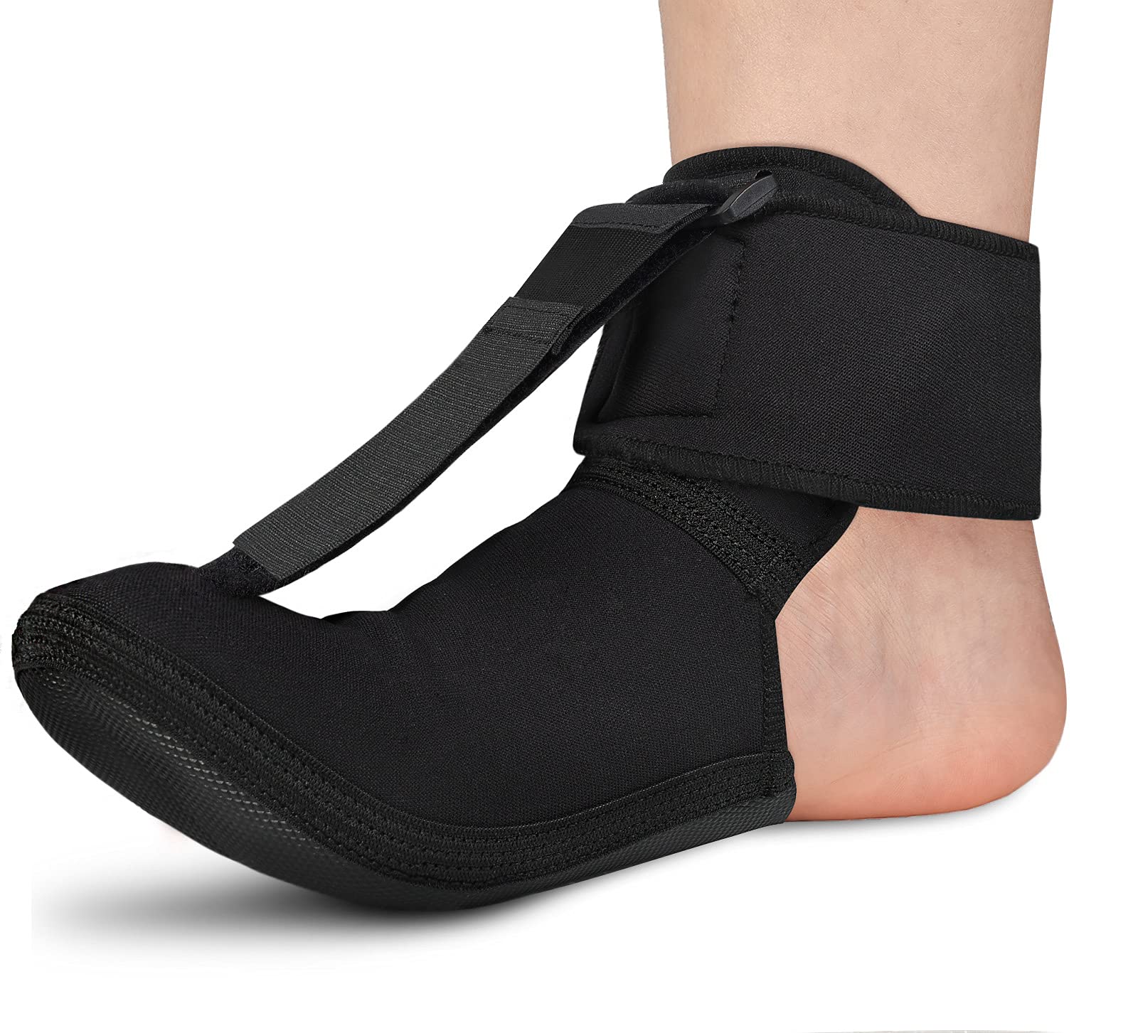 OneBrace Plantar Fasciitis Night Splint Sock, Soft Stretching Boot Splint for Aching Feet & Heel Relief,Achilles Tendonitis Foot Support Brace for Right or Left Foot(Large)
