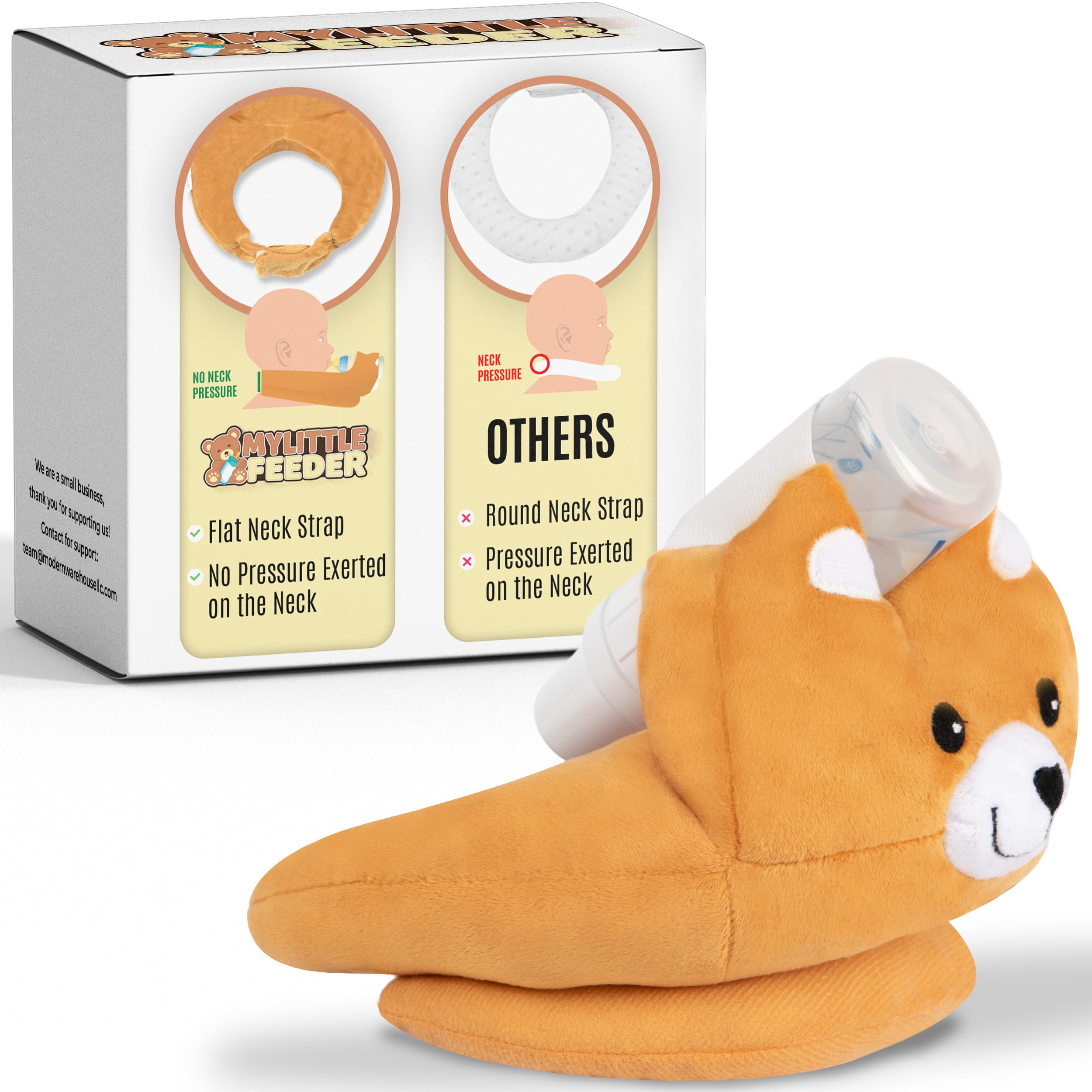 New Baby Bottle Holder, Adjustable Nursing Pillow Support, Newborn Essentials, Infant Bottle Feeding, Baby Essentials, Hands Free Bottle Holder for Baby, Bottle Propper for Baby (Shiba)