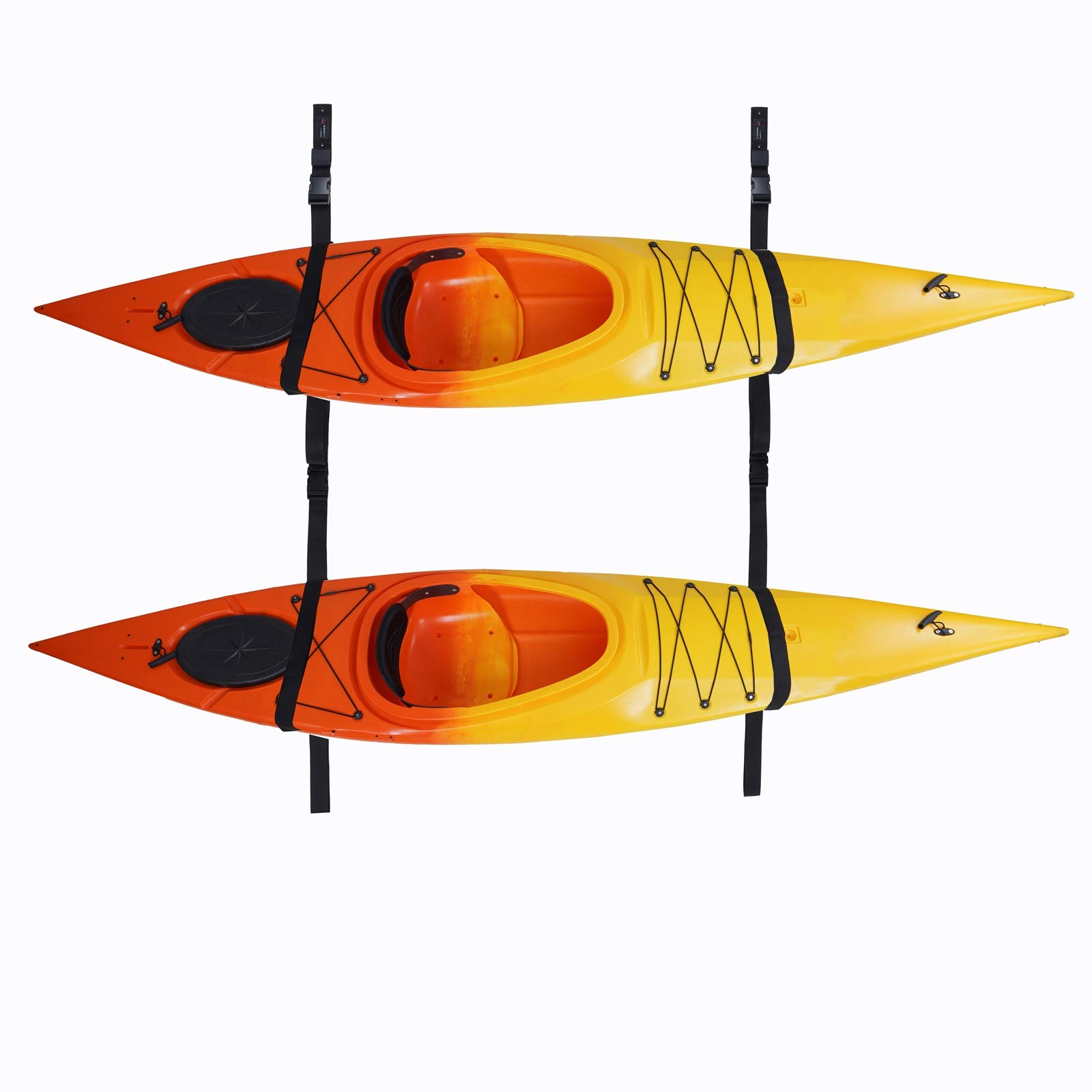 MOOCY Double Kayak Wall Storage Sling for Garage, Indoor and Outdoor | Surfboard, Canoe & SUP Paddleboard Hanger Storage Strap System