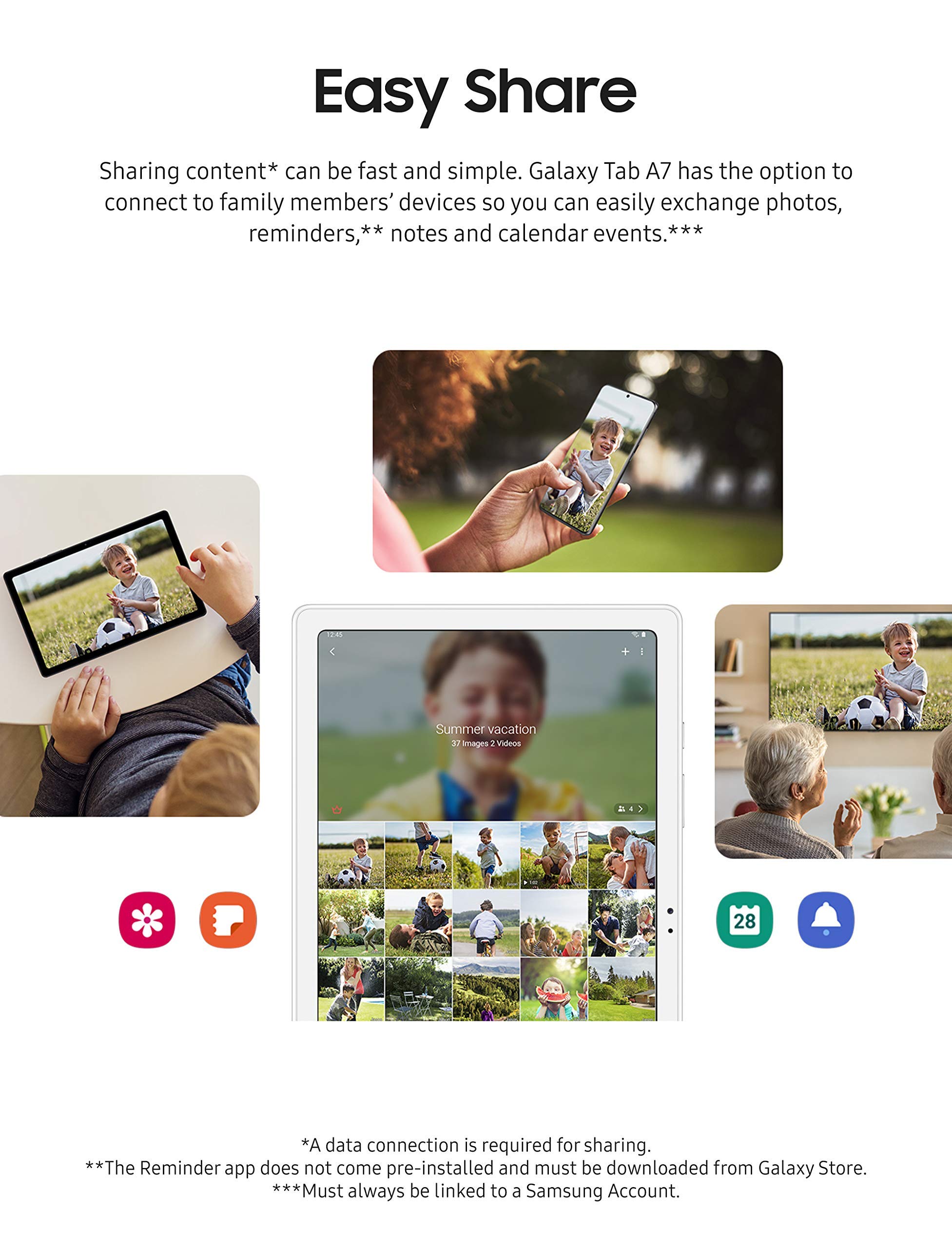 SAMSUNG Galaxy Tab A7 10.4 Wi-Fi 64GB Silver (SM-T500NZSEXAR) (Renewed)