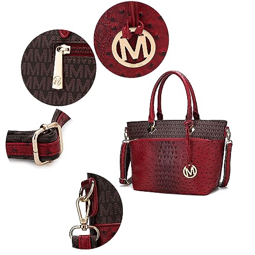 MKF Crossbody Shoulder Bag for Women β PU Leather Top Handle Pocketbook β Roomy Tote Satchel Handbag Purse M Charm Beige