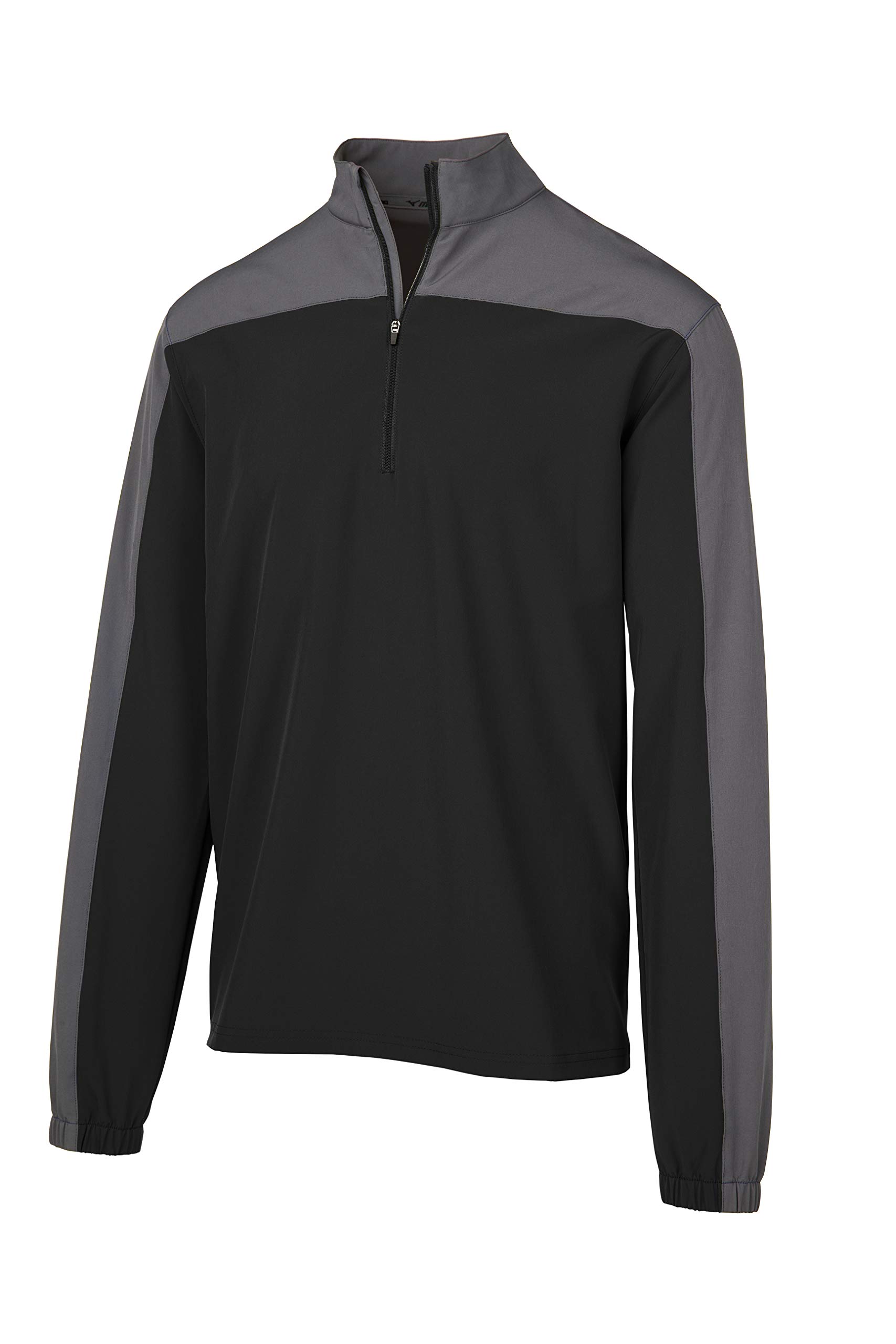 Mizuno Comp Long Sleeve Batting Jacket, Black-Shade, XX-Large