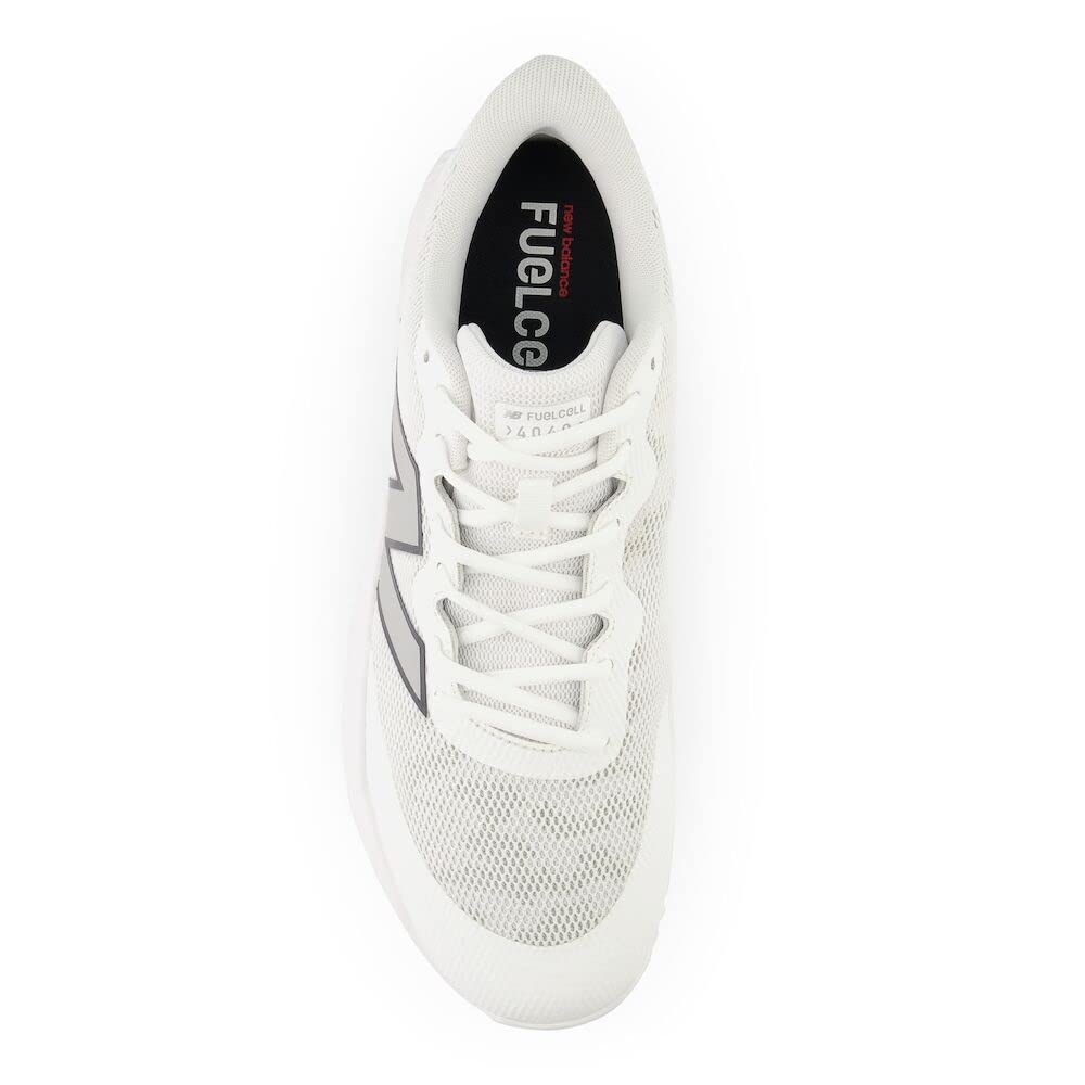 New Balance Unisex FuelCell 4040 V7 Turf Trainer Baseball Shoe, Optic White/RAIN Cloud, 5.5 US Men