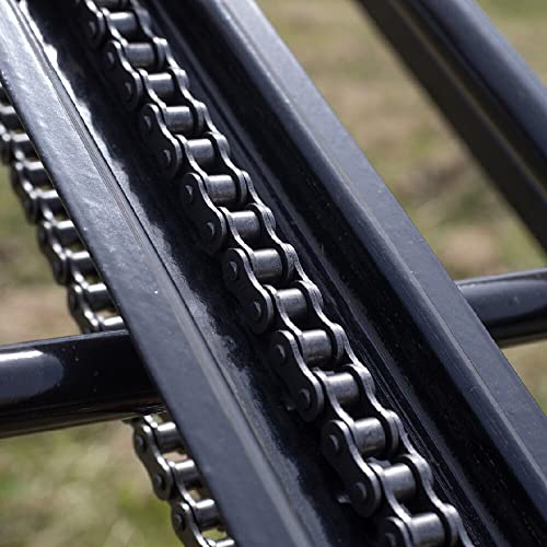 Titan Attachments Chain Drive 16ft Square Hay Bale Elevator Base Unit with 3/4 HP Motor, Black, Hay Harvesting Agricultural Equipment