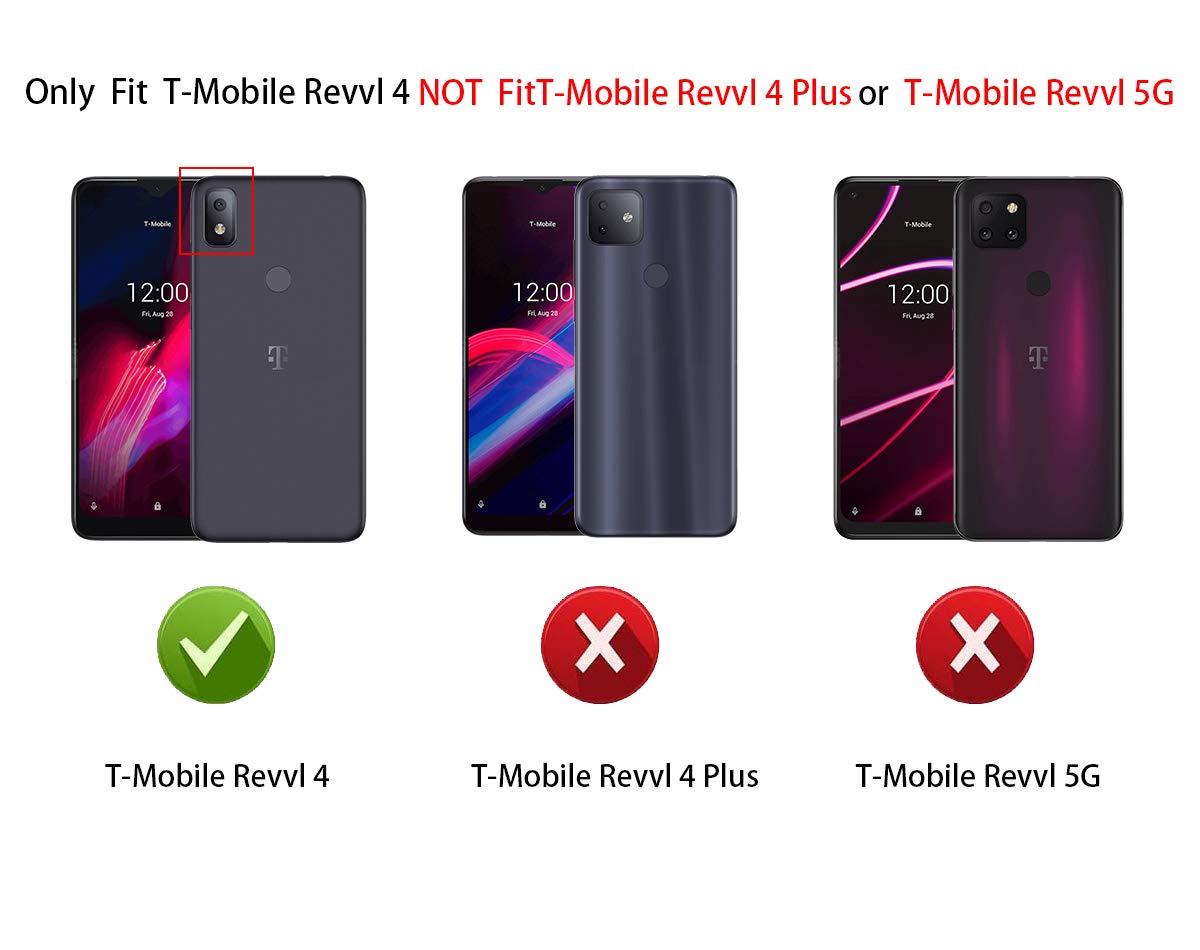 LEEGU for T-Mobile Revvl 4 Case 6.22 inch, Shock Absorption Dual Layer Heavy Duty Protective Silicone Plastic Cover Rugged Phone Cases for TMobile Revvl 4 - Don't Touch My Phone