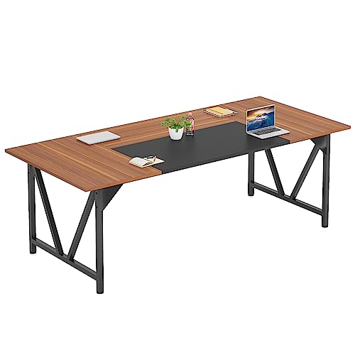 LITTLE TREE 70.87 Inch Large Executive Computer Desk for Home Office,6FT Conference Meeting Table,Rectangular Training Seminar Table