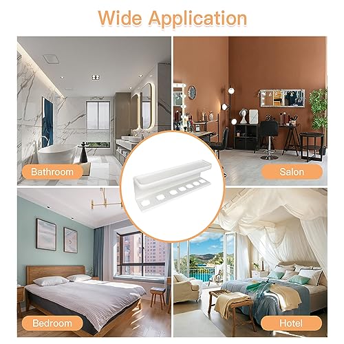 Yimerlen Airwrap Storage Holder Compatible with Dyson Airwrap Wall Mount Storage Rack Organizer for Bathroom Curling Iron Attachments and Complete Styler (White, with Air Cushion Comb)