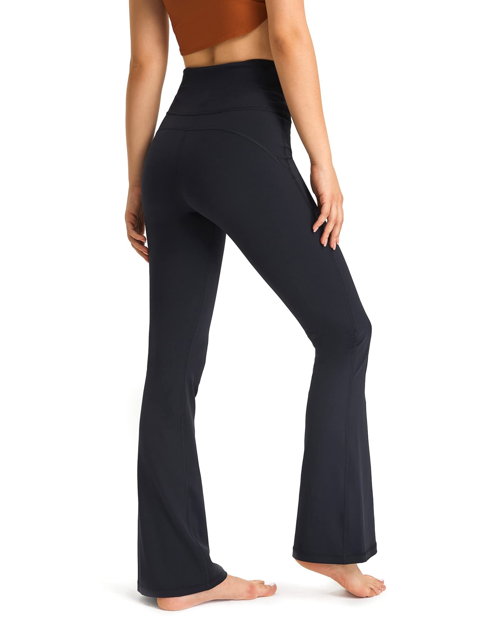 TURBOFIT Flare Yoga Pants for Women Buttery Soft High Waist Bootcut Pants Bootleg Stretch Tummy Control Workout Leggings