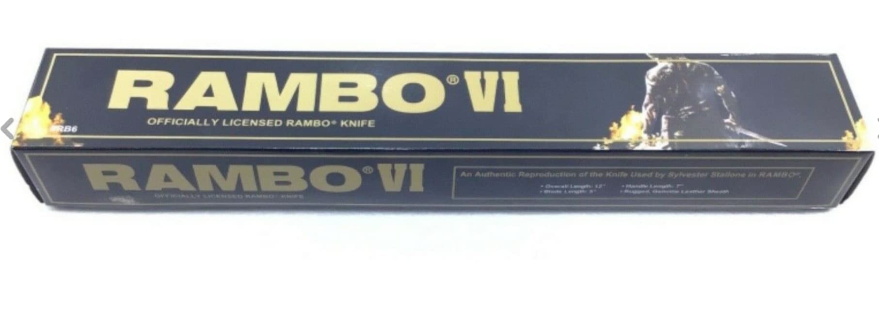 Rambo Knife First Blood Part VI Hunting Camping Fishing Boot Knife 11.80inch, Black