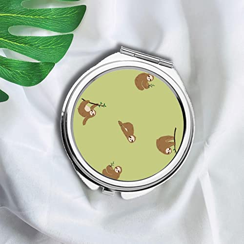 Original Made by Metal Make-up Mirror Print with Goose Dog Raccoon