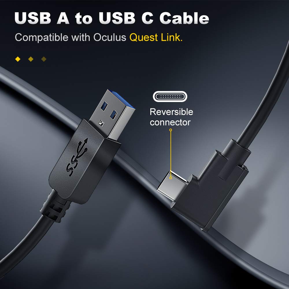 MoKo USB C Cable 10FT Quest Link Cable for Quest 2/PlayStation 5 PS5 2020/Quest/Xbox Series X/S/Gaming PC, High Speed Data Transfer & Fast Charging Cable Link Headset Cable