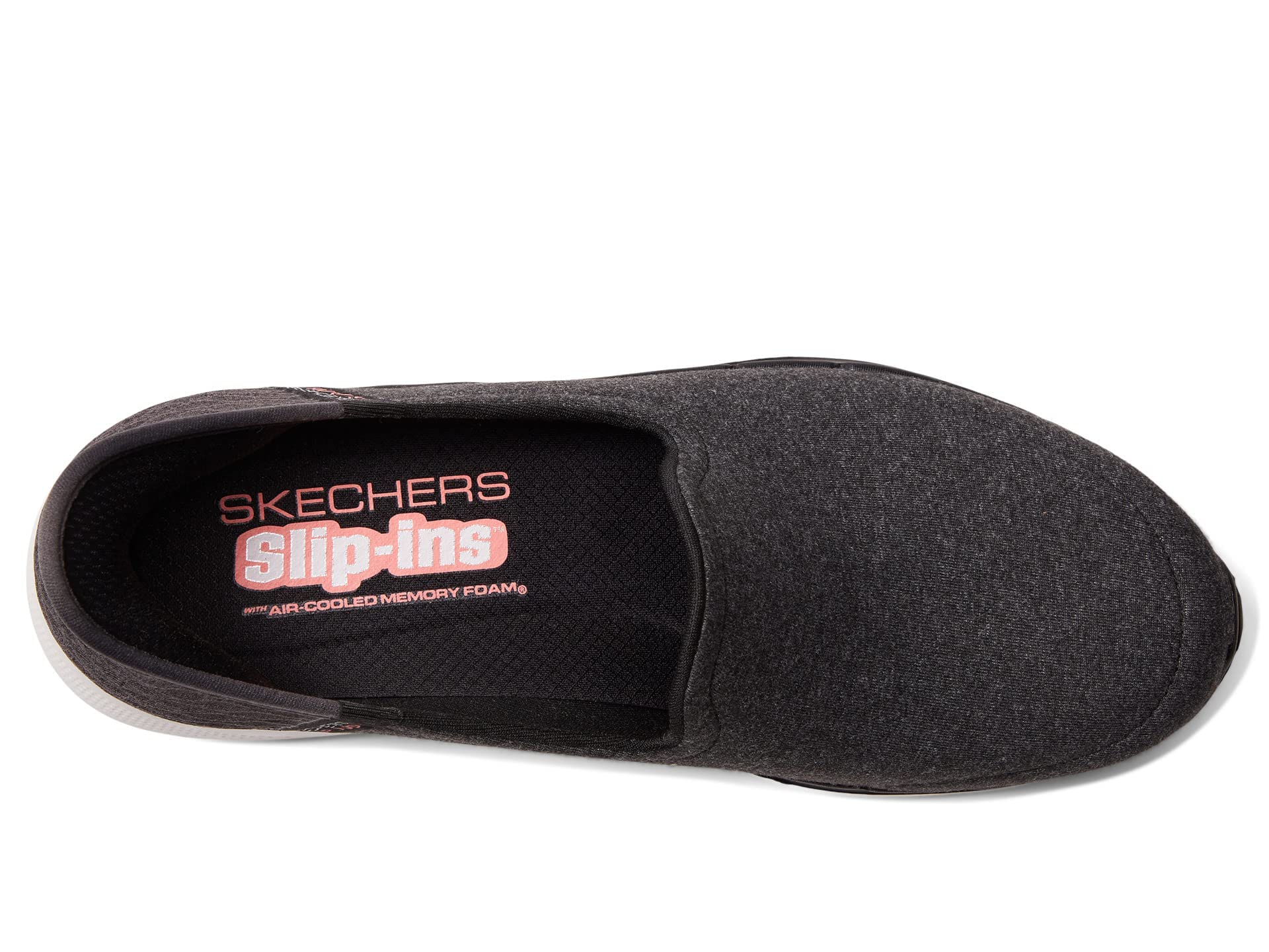 Skechers Go Walk 6 Vibrant Charm Hands Free Slip-Ins Gray/Aqua 9.5 B (M)