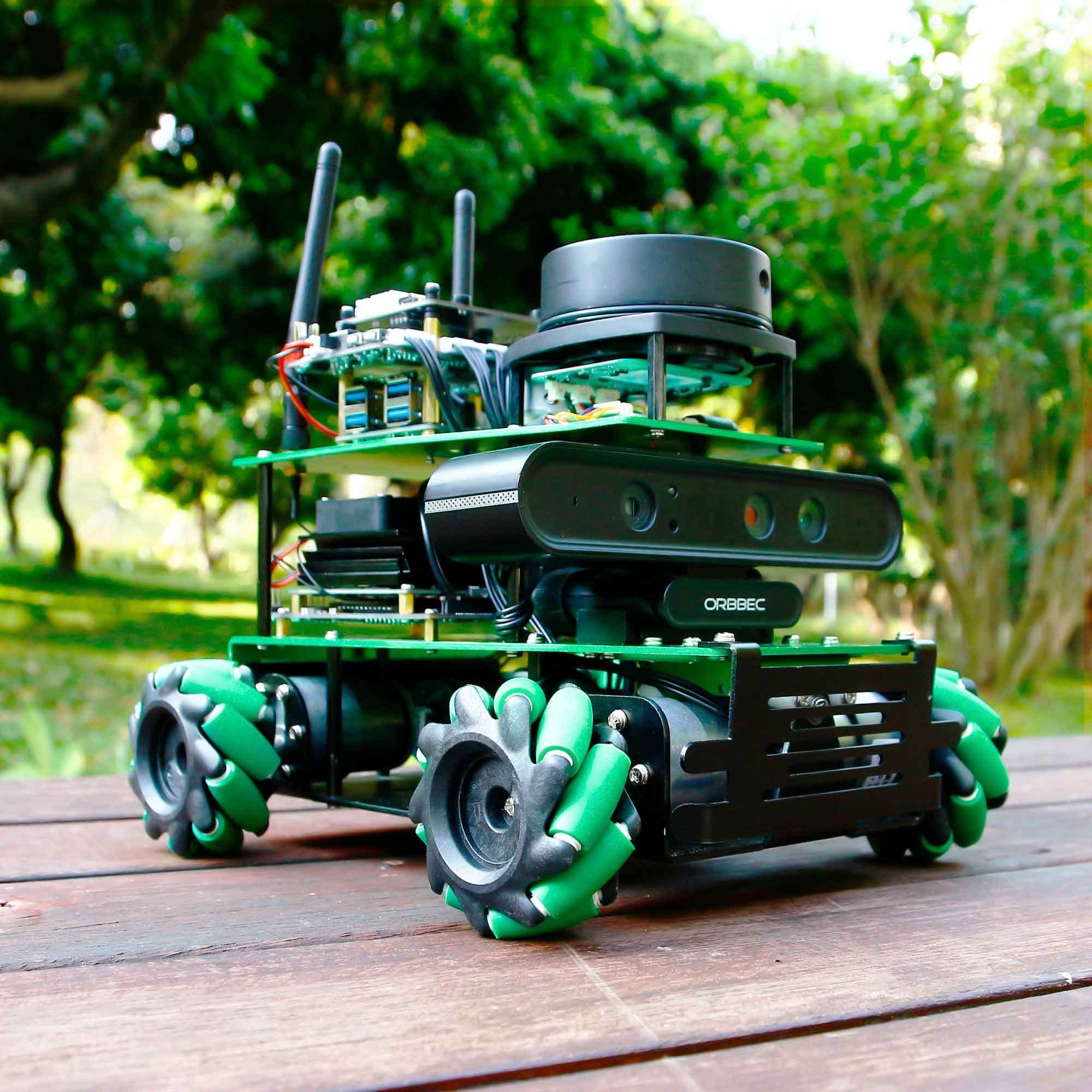 Yahboom Jetson Nano 4GB ROS Robot Lidar Mapping Navigation Depth Image 3D Analysis Mecanum Wheel Python Programming Learn Explore Robotic Kit(Nano Standard Ver-without Nano)