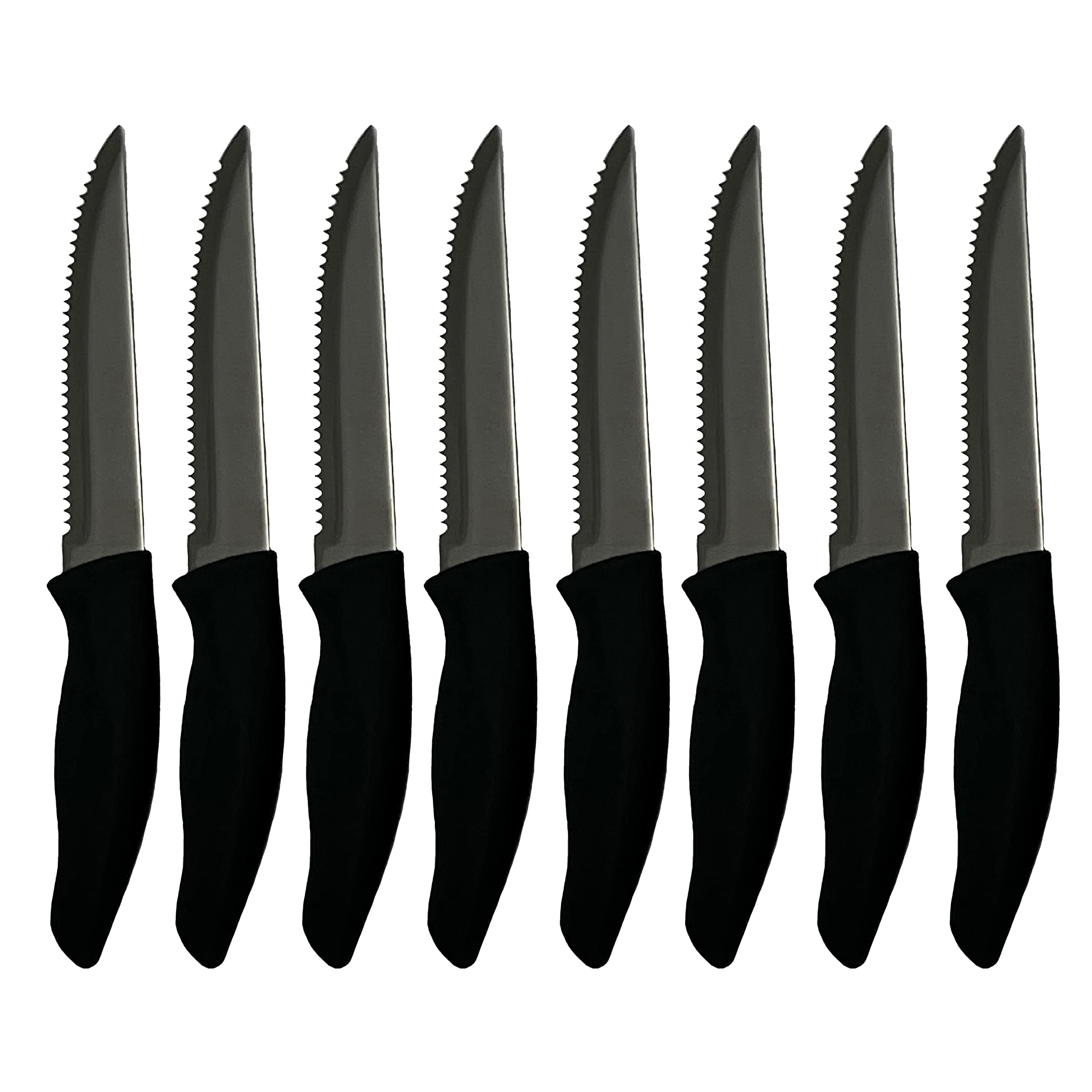 X-CESSOIRE Kitchen Knife Set 8 Piece Stainless Steel Premium Quality, Dishwasher Safe Titanium Stainless Steel with Soft Rubber Grip, Rose Gold
