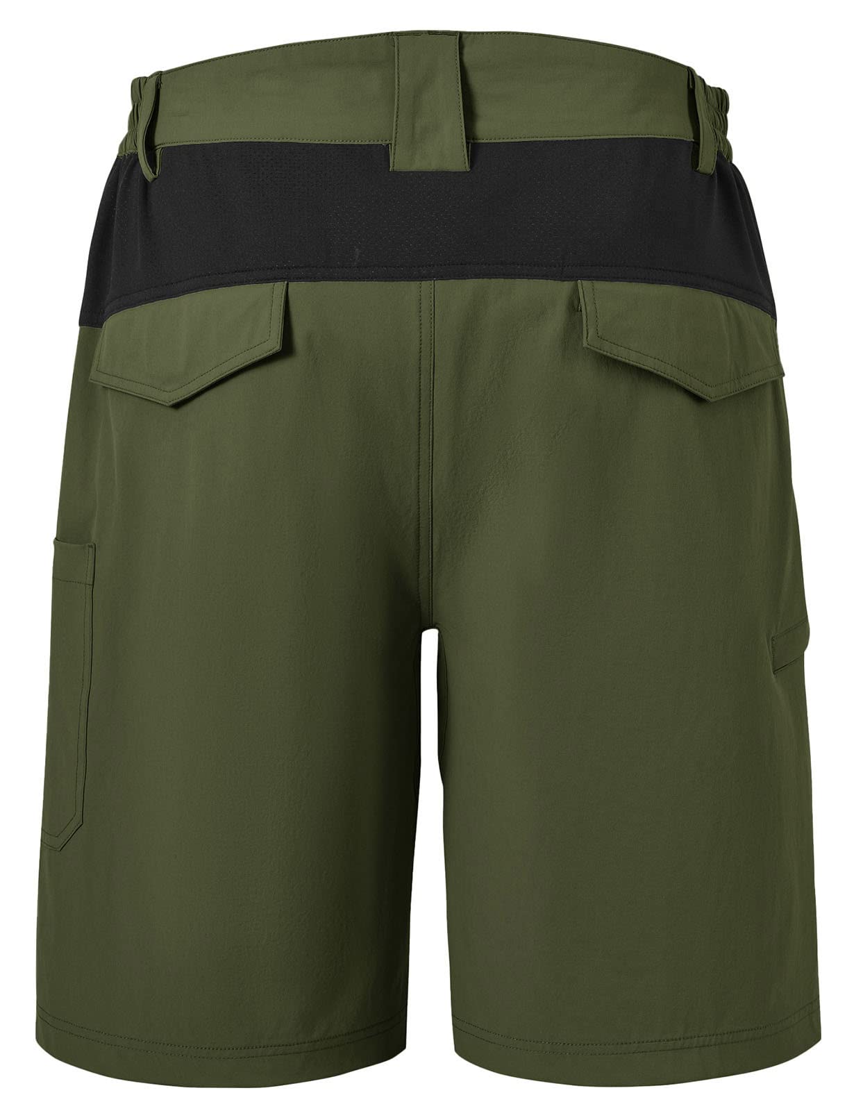 Rdruko Men's Work Shorts Lightweight Quick Dry Outdoor Hiking Fishing Shorts 8 Pockets(Army Green, US 32)
