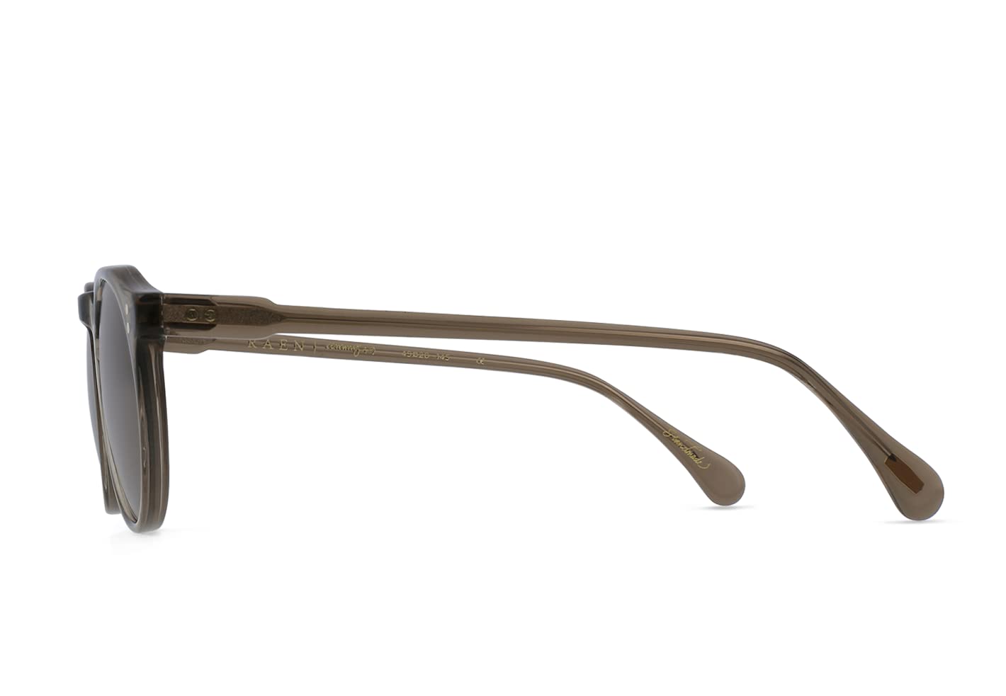 RAEN Ð Remmy Ð Unisex Retro Round Sunglasses UV Protection - Ghost/Vibrant Brown Polarized Lens (Size 52 MM)