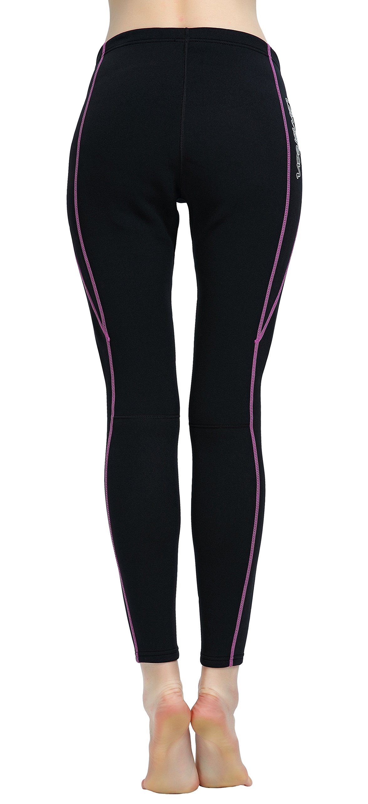 Lemorecn Women Wetsuits Pants 1.5mm Neoprene Winter Swimming Canoeing Pants(purple,8)