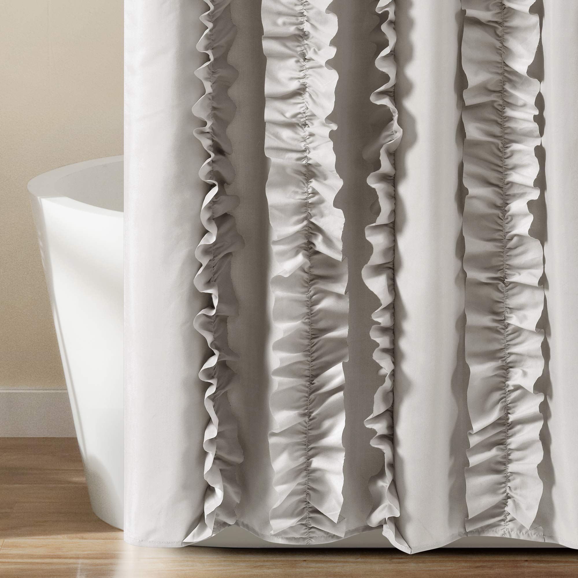 Lush Decor, Gray Belle Shower Curtain, 72" x 72"