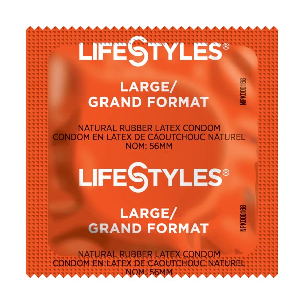 Lifestyles Large Condom Bundle with a Silver Sleek Pocket Case, Lubricated Latex Condoms-24 Count