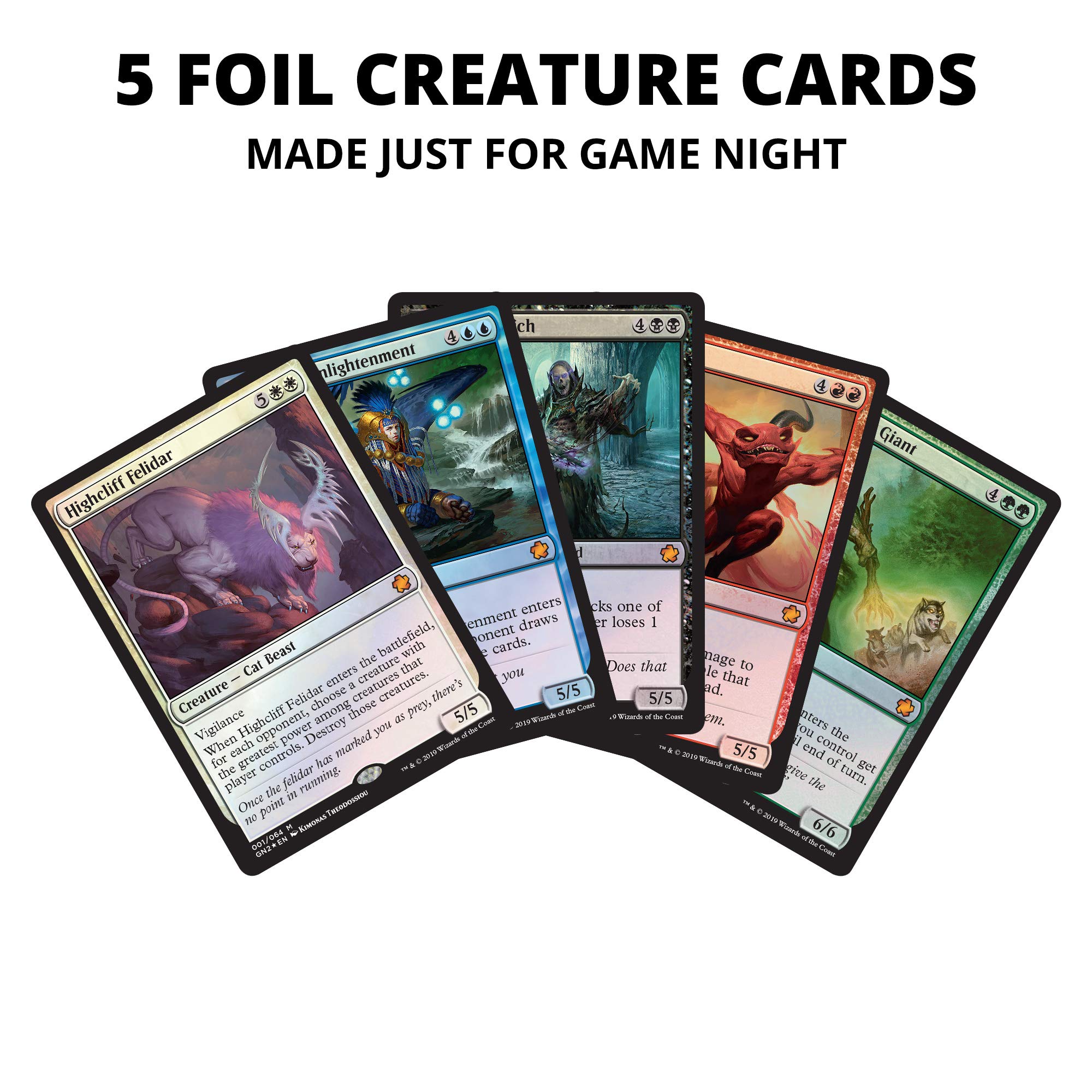 Magic: The Gathering Magic Game Night 2019 | Card Game For 2β5 Players | 5 Decks | 5 Dice | Accessories