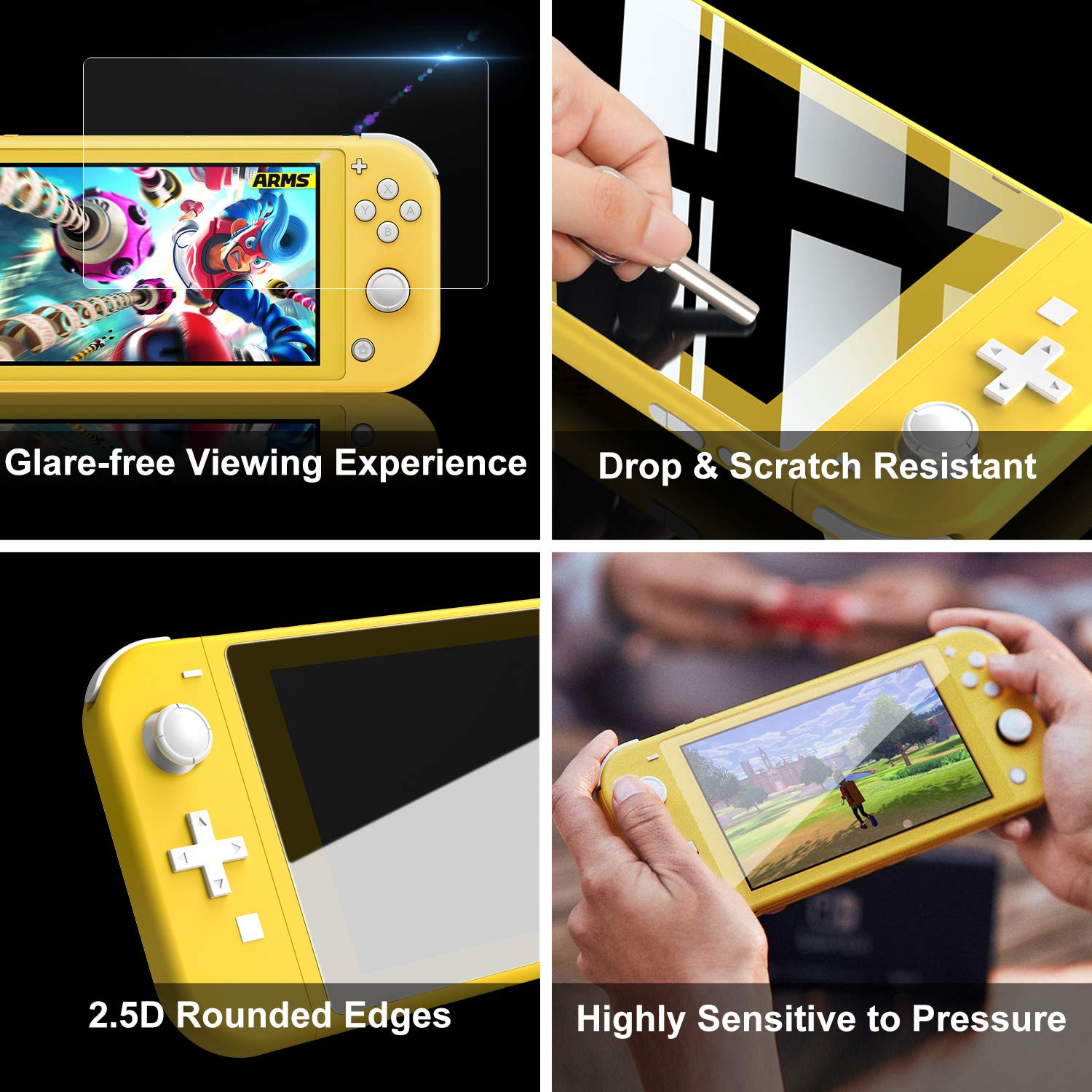 moleve Nintendo Switch Lite Case with TPU Switch Lite Clear Case & Switch Lite Screen Protector, Portable Carrying Case for Nintendo Switch Lite 2019, Switch Lite Accessories