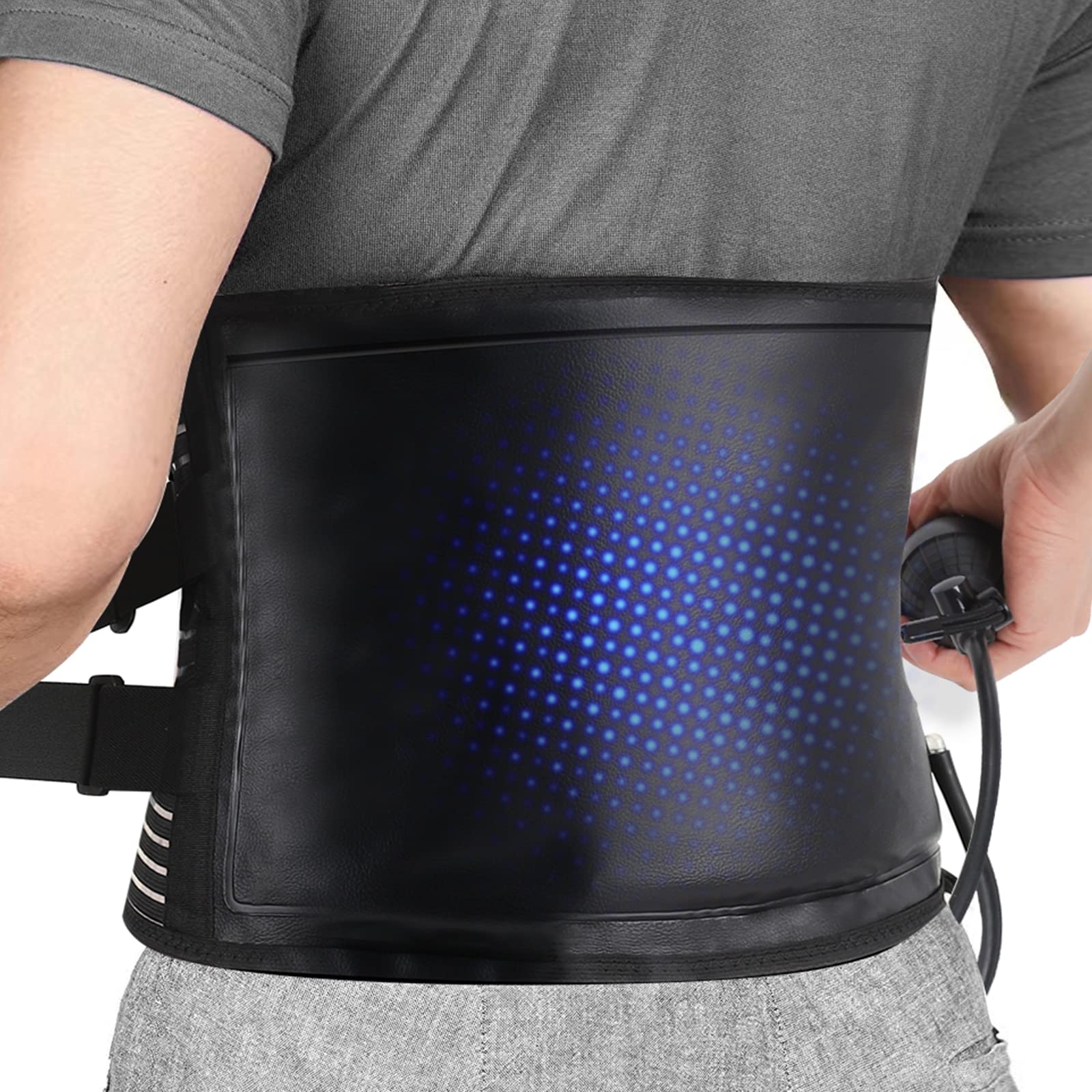 XEYOW Version Lumbar Back Support Belt for Pain Relief, Adjustable Compression Hardness&Shape, Breathable Grain Way Support Belt, Neck Stretcher for Lifting Sciatica Scoliosis Herniated Disc