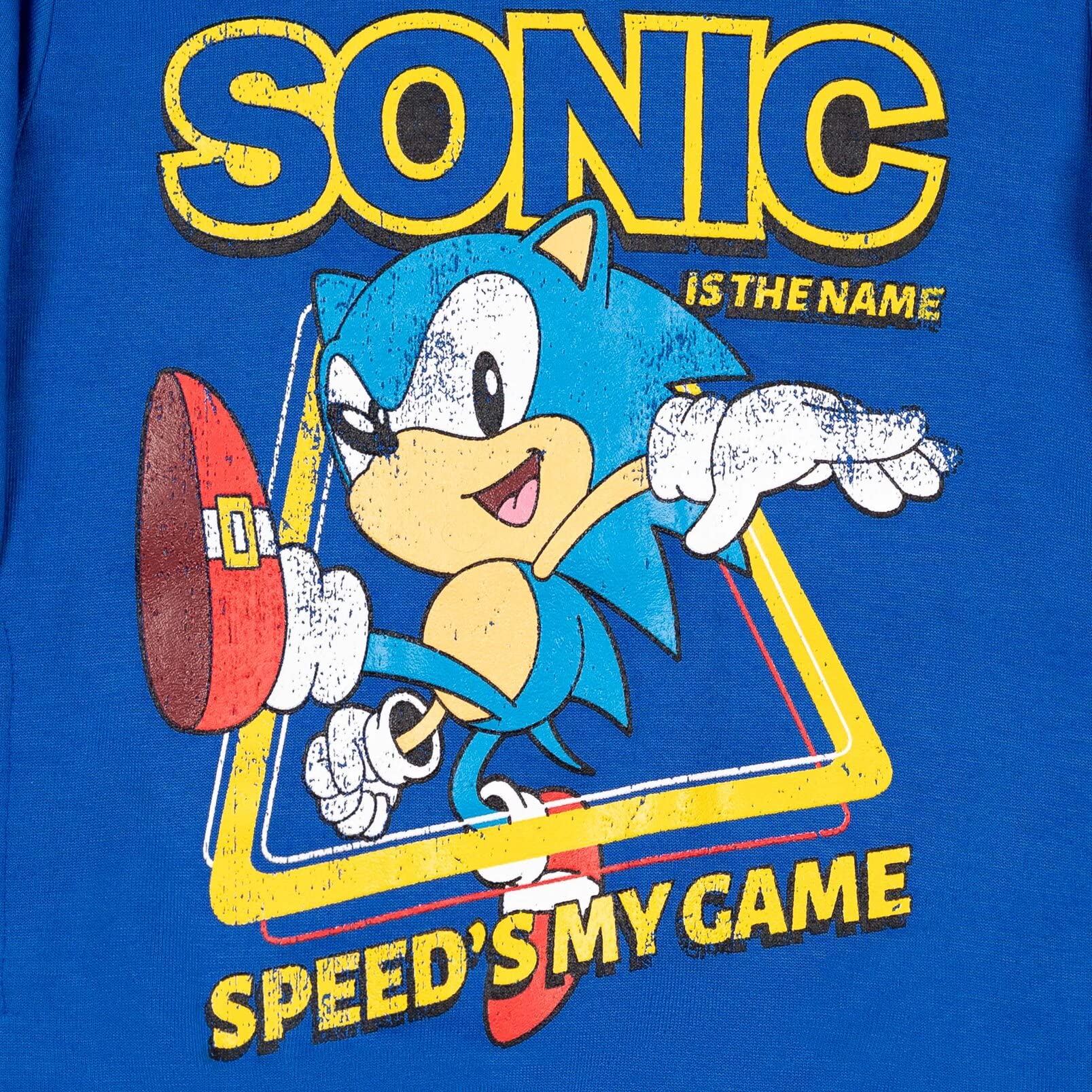 SEGA Sonic The Hedgehog Big Boys Fleece Hoodie Blue 10-12
