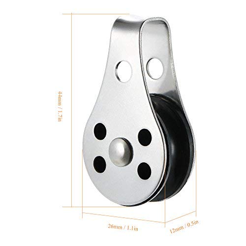 Lixada 2PCS Stainless Steel Pulley Blocks for Kayak Canoe Boat Anchor Trolley Kit