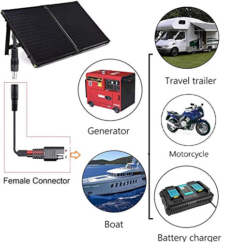 SolarEnz DC8mm Female to SAE Connector Perfectly Compatible with Solar Panel Solar Plug Outlet RV Solar Plug Power Pack Portable Power Station