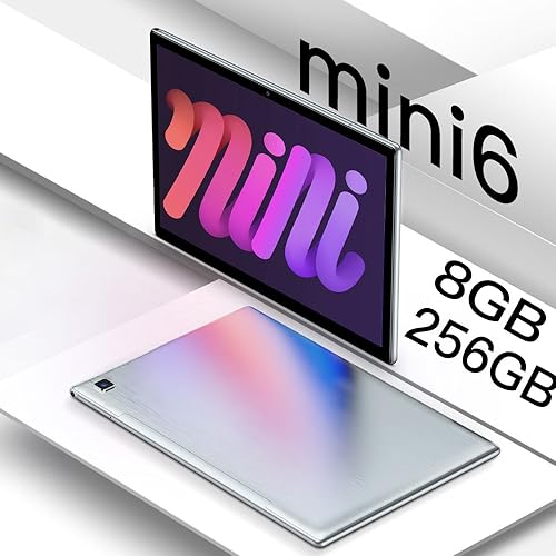 New Global Version Tablet Pad Mini 6 Android13 8GB 256GB MTK6797 Tablet PC 5G Dual SIM Card WiFi HD 4K Pad 6000mAh Netbook 8inch Silver / 8GB 256GB