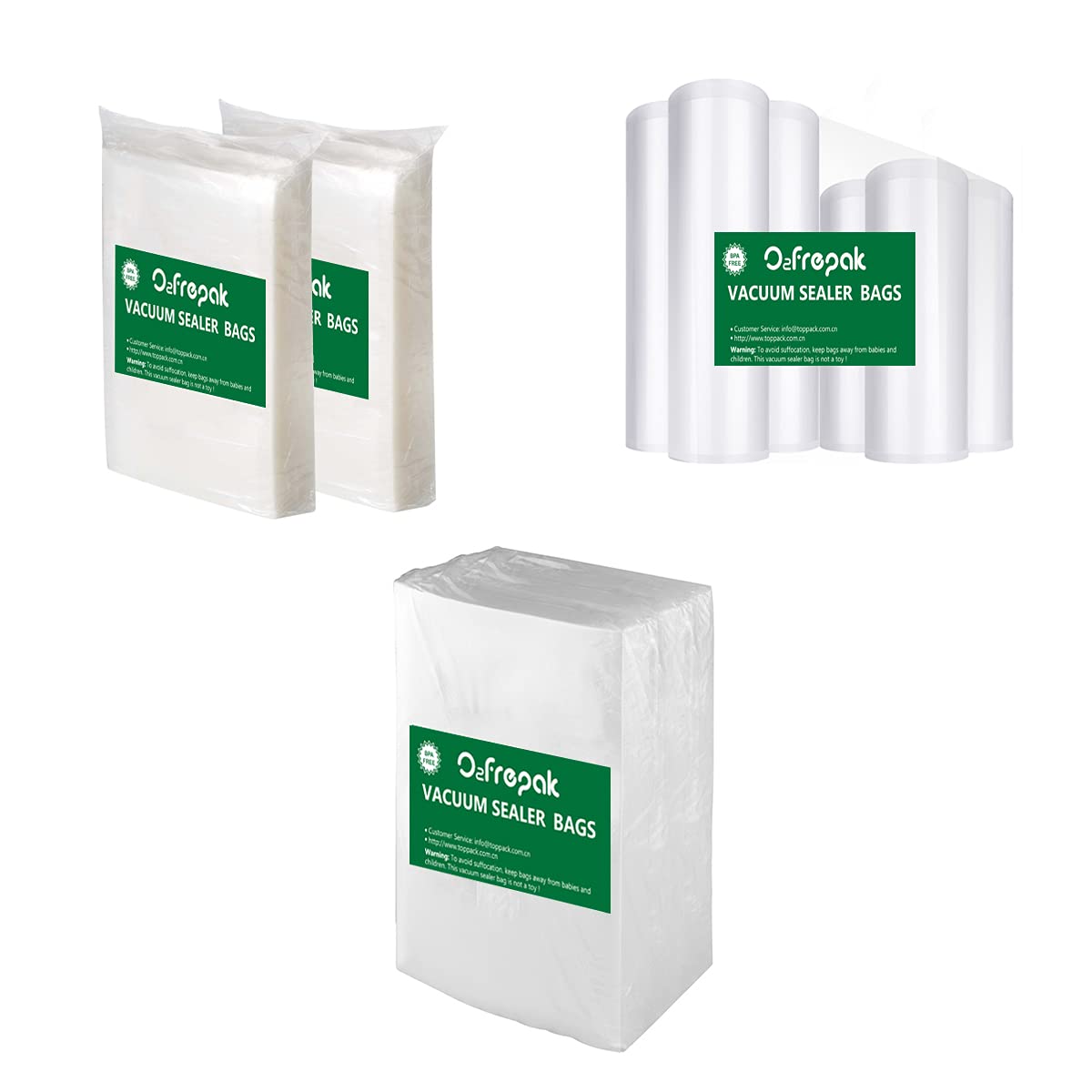 O2frepak Vacuum Sealer Bags for Food,BPA Free and Heavy Duty Vacuum Seal Food Bags,Great for Sous Vide Vaccume Sealer Bag