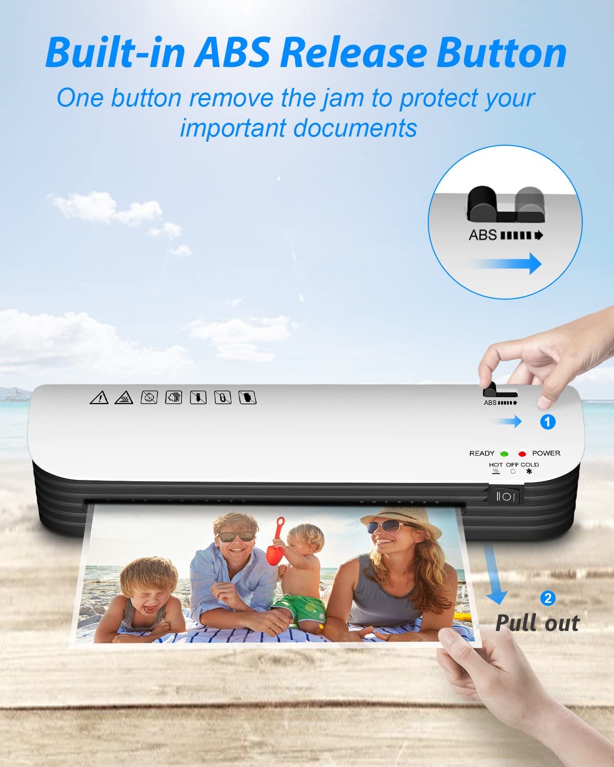 Merece Laminator - 4 in 1 A4 Thermal Laminator Machine, Personal Laminator for Home Use School Teachers Office Card Classroom, 9 Inches Small Hot Cold Lamination Machine with 30 Laminating Pouches