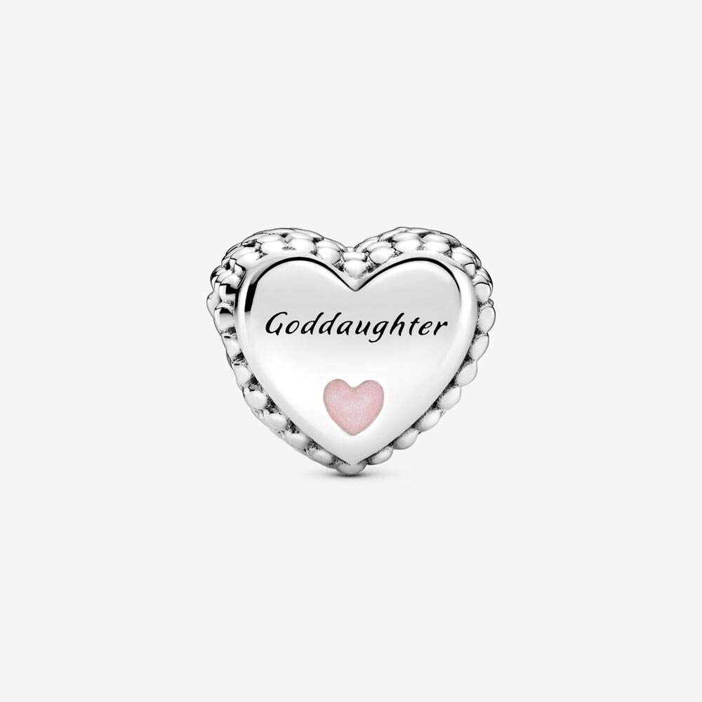 PANDORA Goddaughter Heart, Pink Enamel Charm