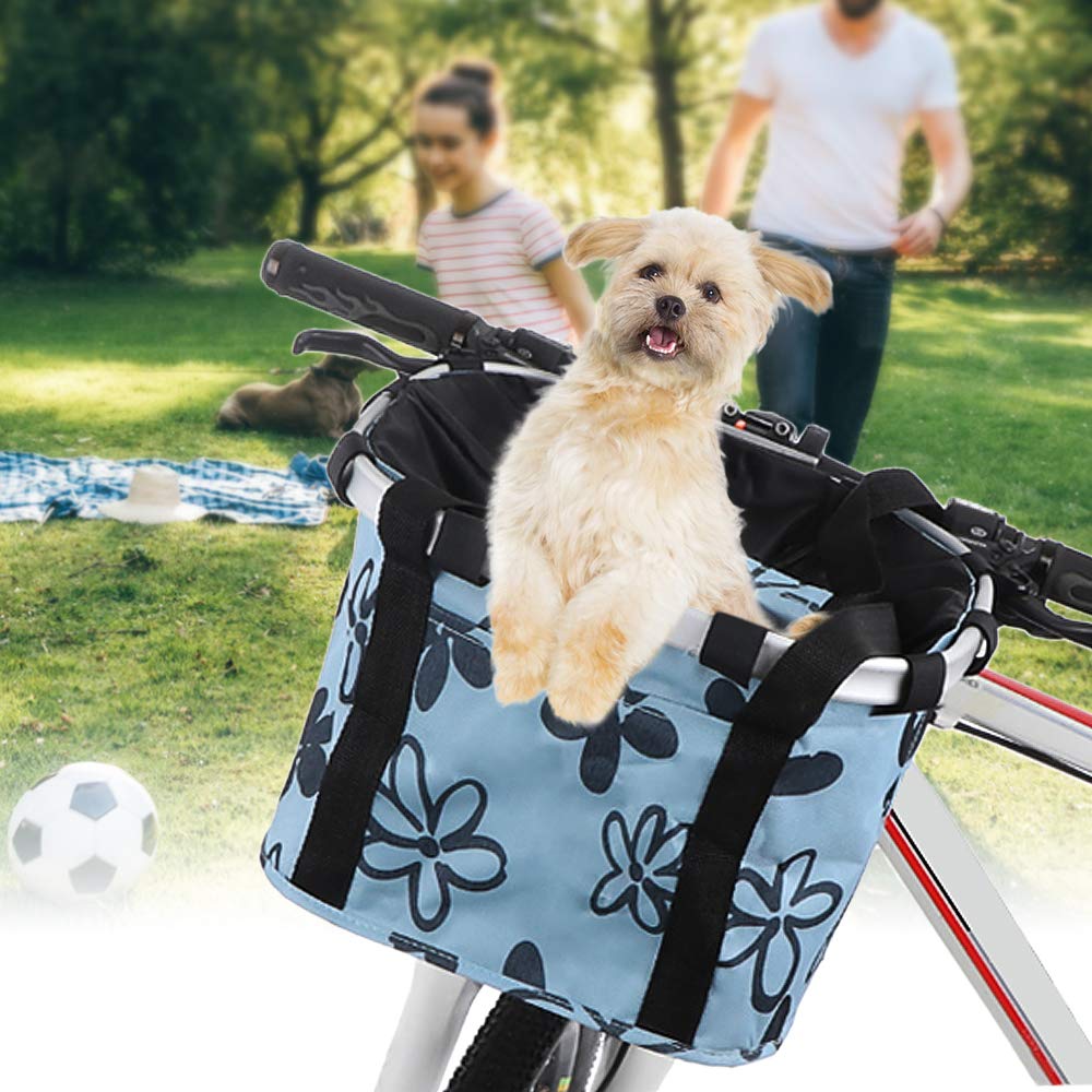 Lixada Dog Bike Basket Bicycle Handlebar Front Basket Small Dog Bike Basket FrontAdult Bike Basket