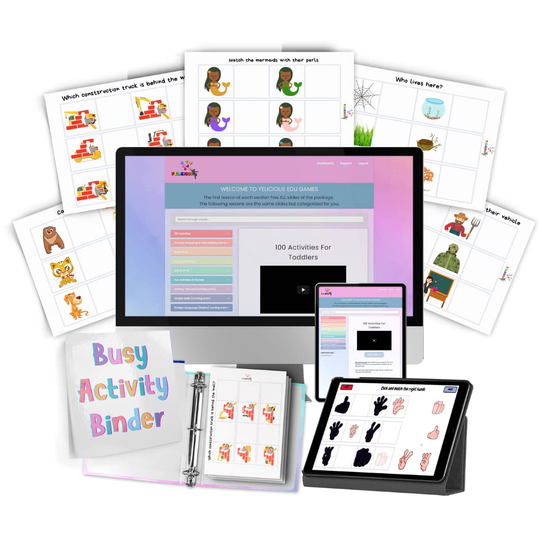 Yelicious Busy Activity Binder Kit BUNLDE Deal - Digital & Printed Version