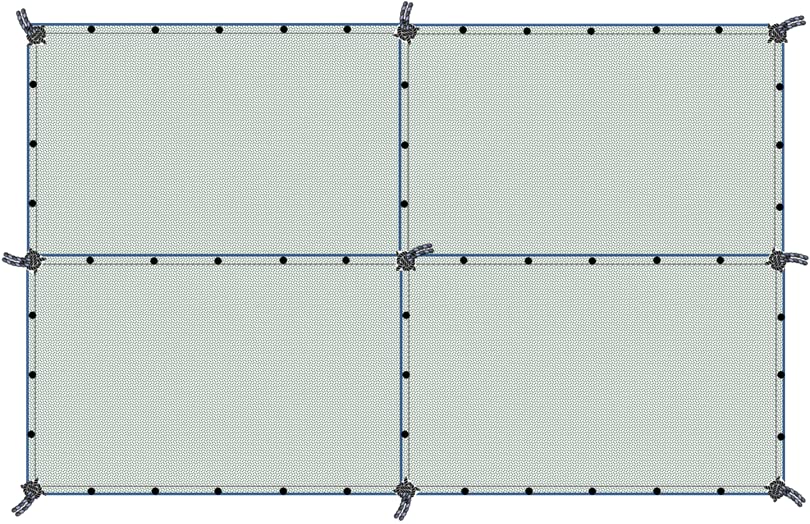 Redfeather Interlink Camo Tarp - 100% Waterproof Heavy Duty Nylon Cover, Shelter & Tent Footprint - Made in The USA