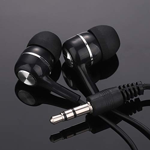 Yoley Bulk Earbuds Headphones Wholesale Earphones 50 Pack, Factorymall Low Cost Earbuds Disposable Ear Buds Bulk Headphones for School Classroom Students Kids-(Black)