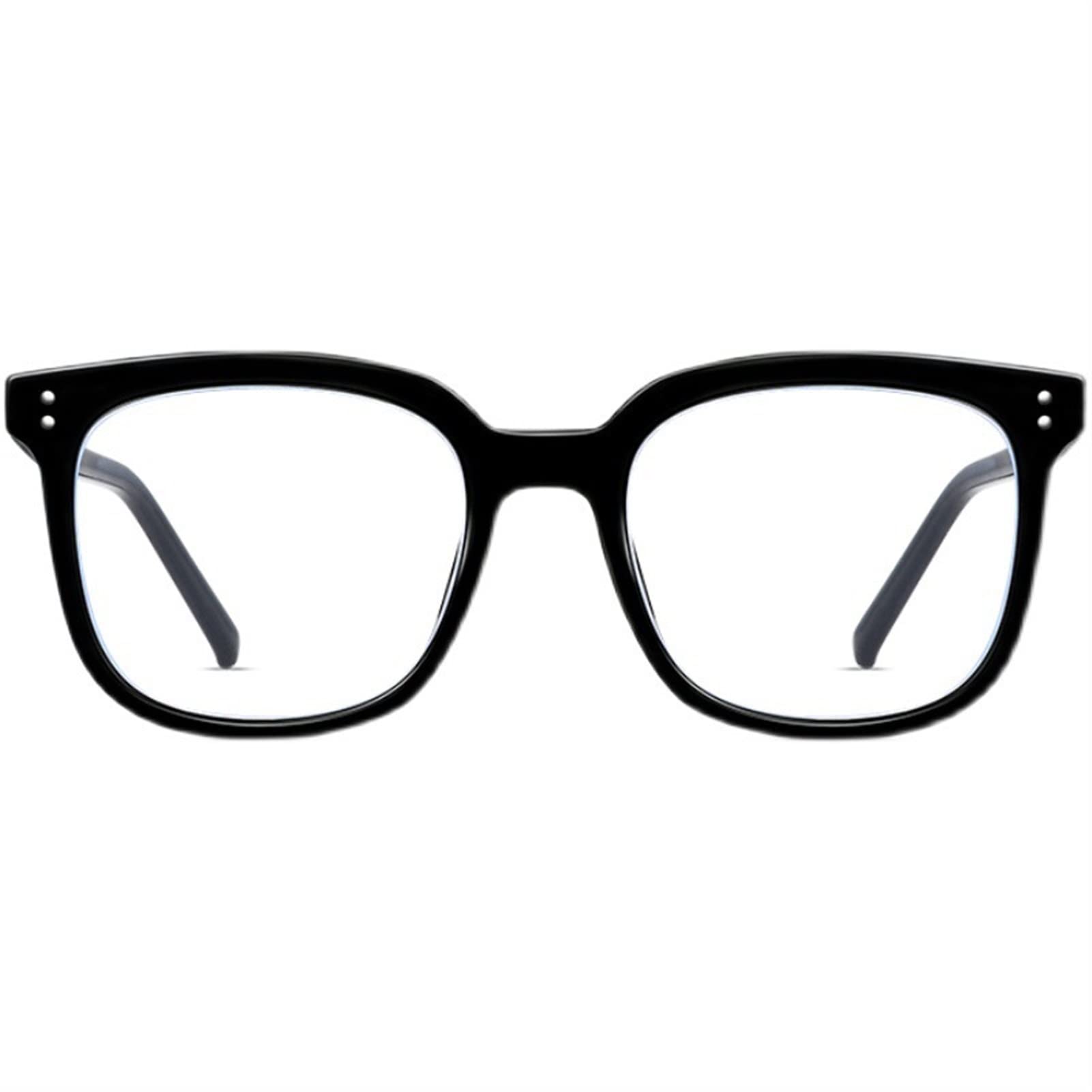 Reading Glasses, Black Frame Women Men Glasses, Blue Light Blocking Flat Mirror Glasses, Computer Reading Glasses (Color : Black, Size : +2.5)