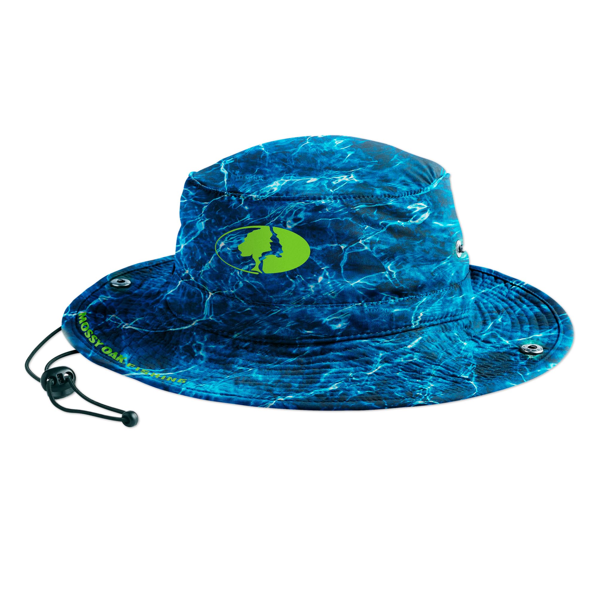 MISSION Mossy Oak Bucket Hat, Coastal Cloudbank - Unisex Wide-Brim Hat for Men & Women - Lightweight, Foldable & Durable - Cools Up to 2 Hours - UPF 50 Sun Protection - Machine Washable