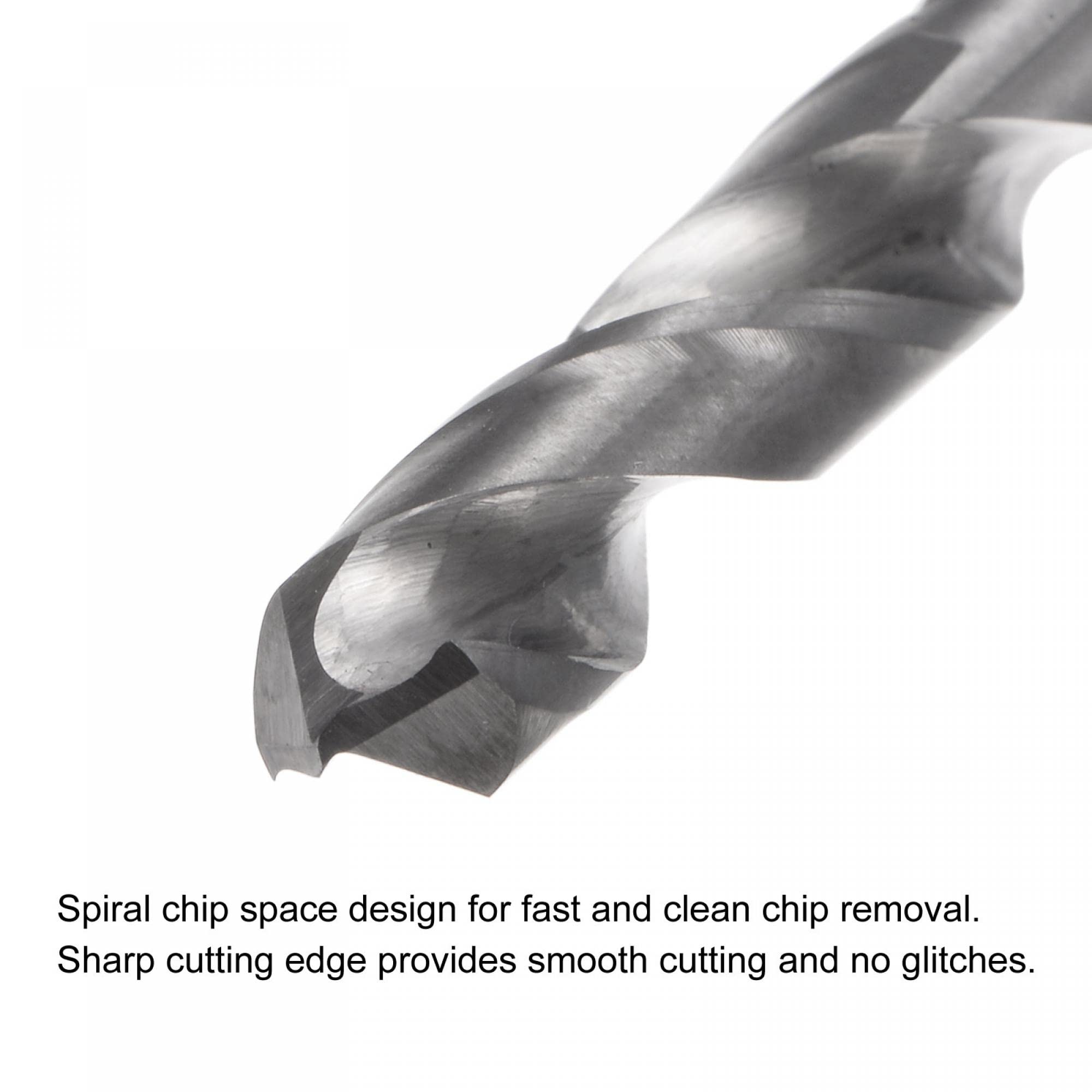 uxcell Solid Carbide Drill Bits, 6mm C2/K20 Tungsten Carbide Jobber Drill Bits Straight Shank Drilling Tool for Stainless Steel Aluminum Iron Metal Plastic