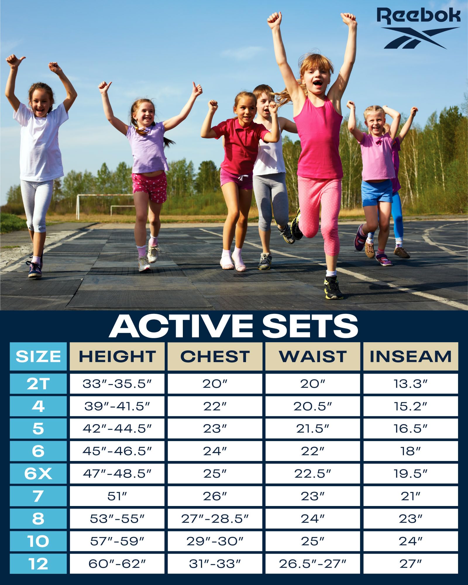 Reebok Girls' Active Leggings Set - 3 Piece Performance T-Shirt and Yoga Pants Leggings (4-12), Size 4, Rainbow/Black/Multi