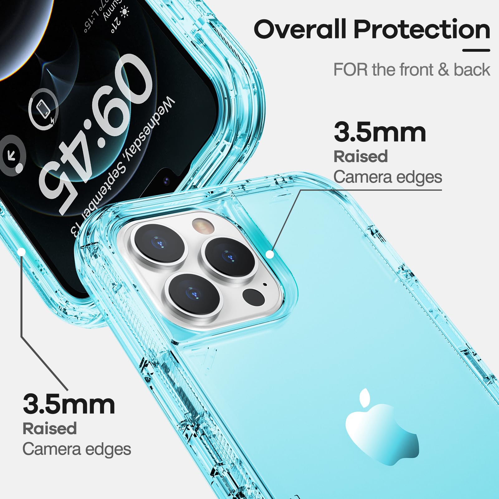 ORIbox for iPhone 13 Pro Max Case Black, [10 FT Military Grade Drop Protection], The Liquid Silicone Heavy Duty Shockproof Anti-Fall Case for iPhone 13 Pro Max,6.7 inch, Silicone Black