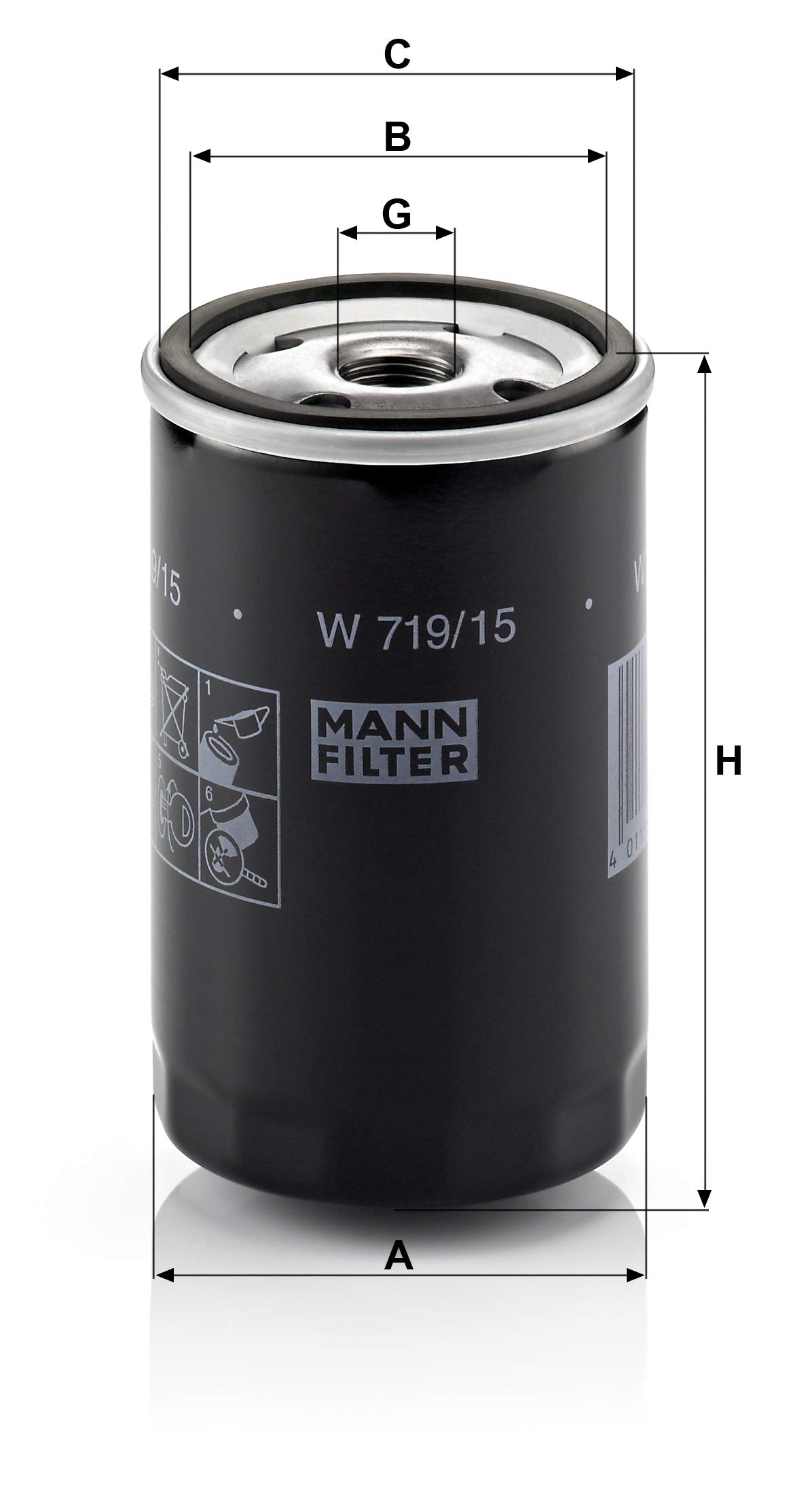 Mann-Filter W 719/15 Spin-on Oil Filter